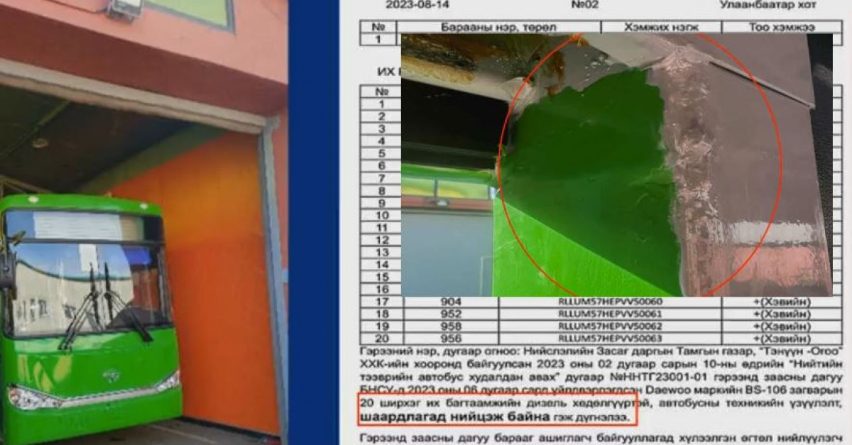 Ногоон автобусны сонсгол ШИНЖЭЭЧ: Автобусуудыг үзэж, судлахад цонх бусад деталийг угсарсны дараа ...